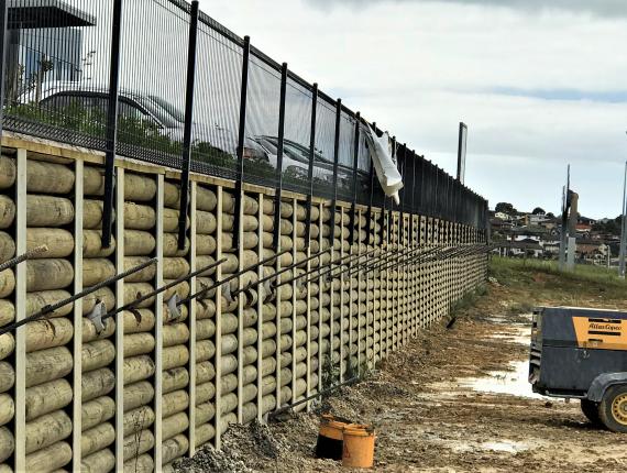 Soldier Pile Wall Anchor Retrofit | Grouting Services